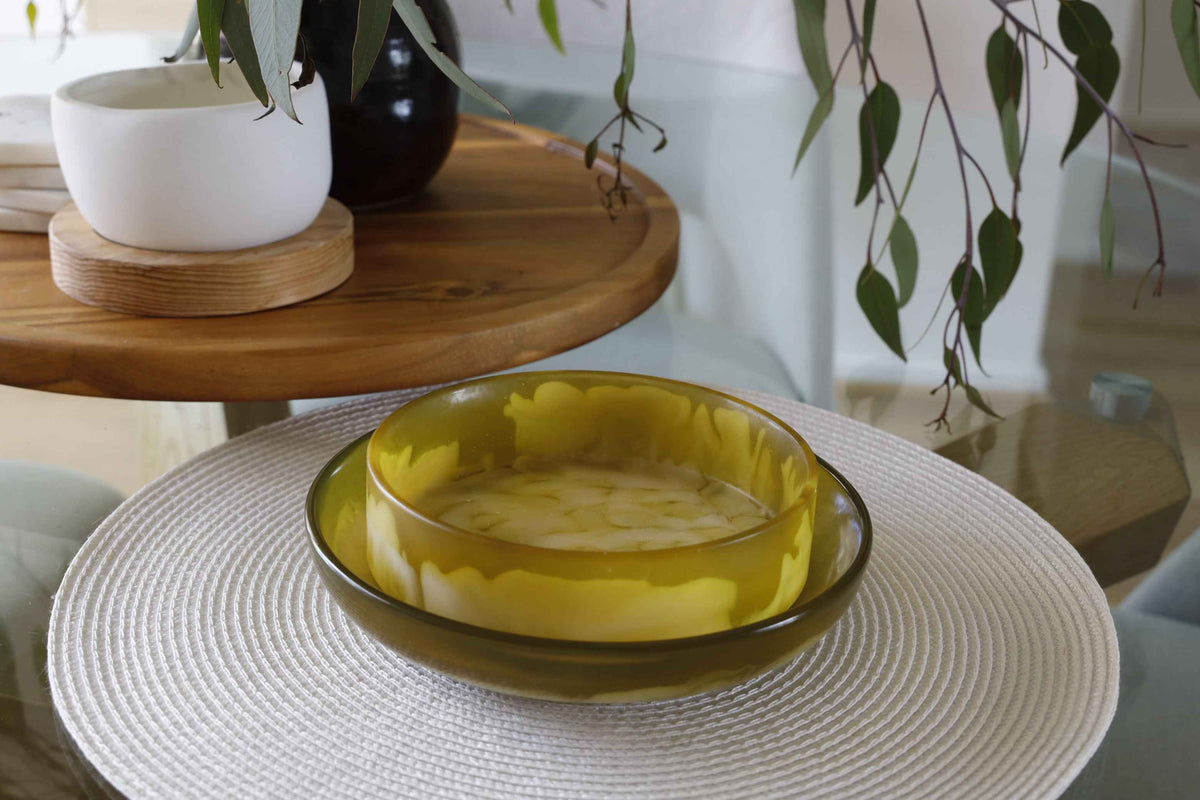 Resin Bowl & Plate set - Large handmade resin plates - Melbourne Made ...